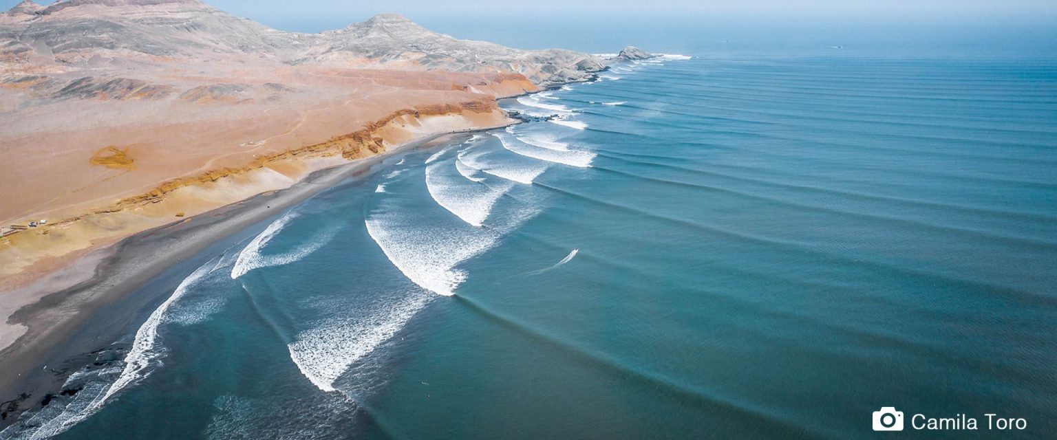 Surfing in Chicama, Peru